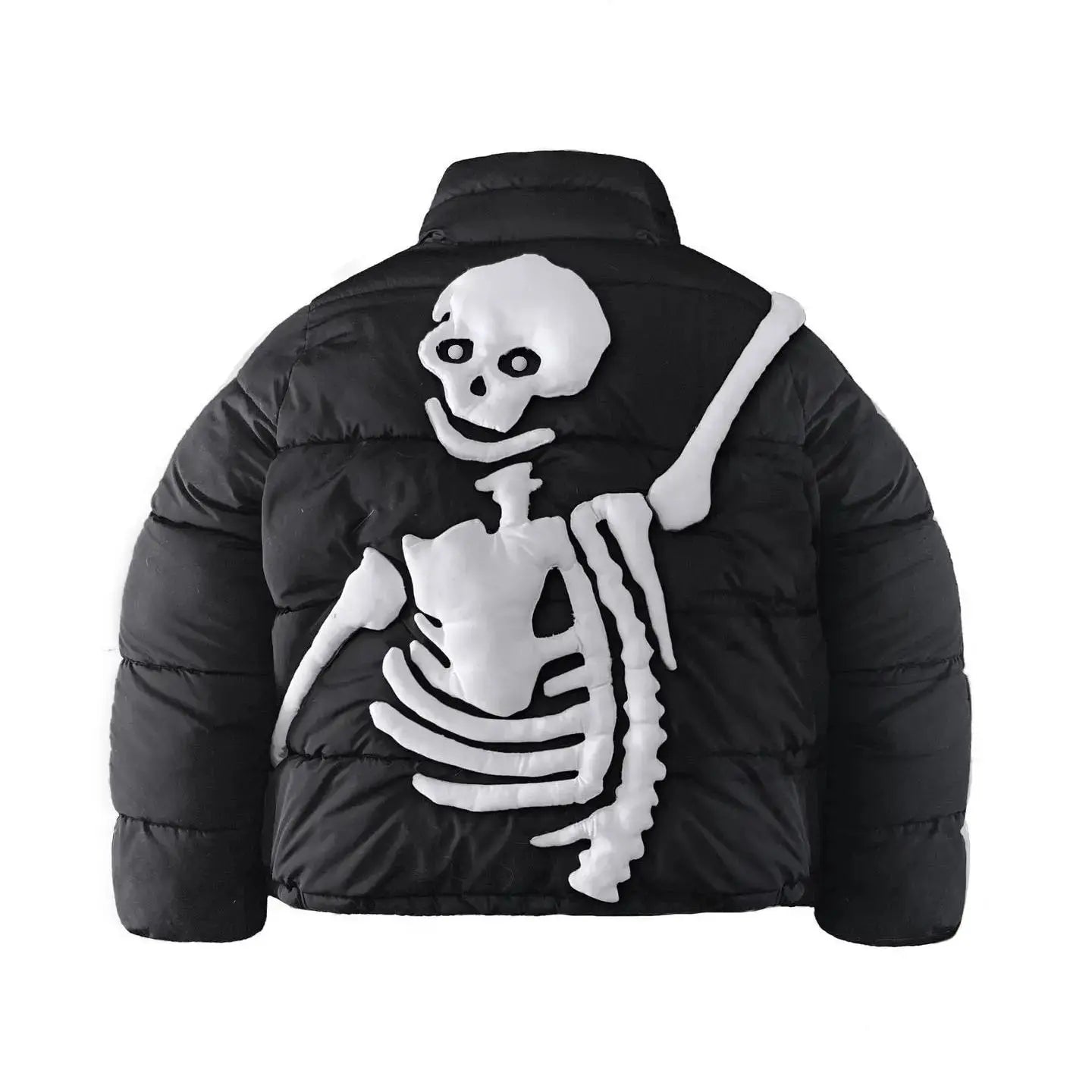 Men's Skeleton Puffer Jacket Black – Goth N' Rock
