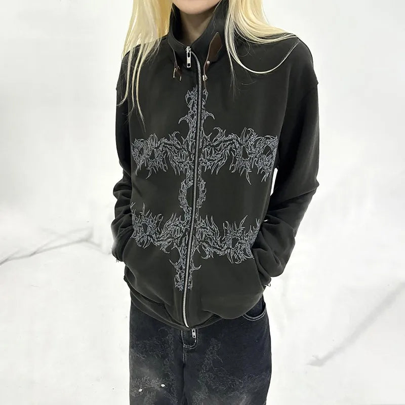 Women's Gothic Sweatshirt Gray – Goth N' Rock