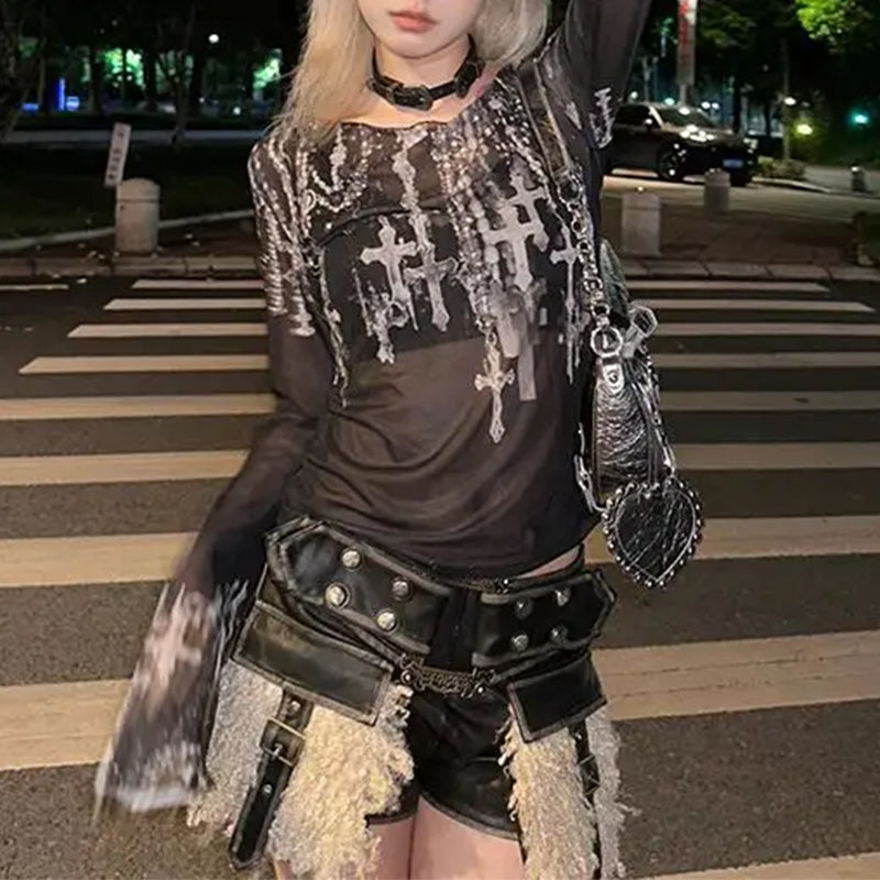 Gothic Mesh Top – Goth N' Rock