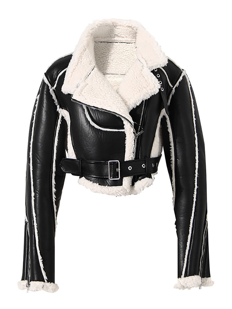 Fur Lined Leather Shearling Jacket – Goth N' Rock