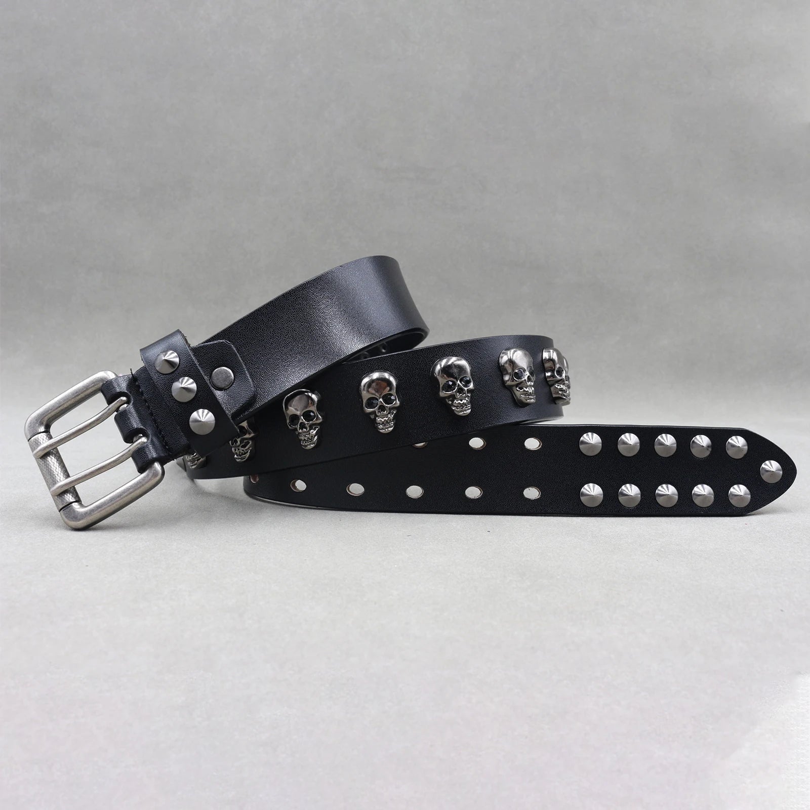 Men's Skull Leather Belt Black – Goth N' Rock