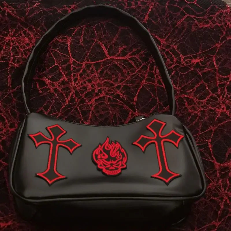 Women's Gothic Leather Bag Black – Goth N' Rock