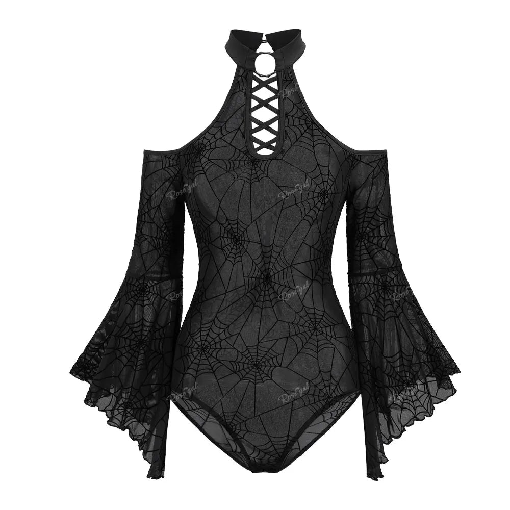 Women's Gothic Bodysuit Black – Goth N' Rock
