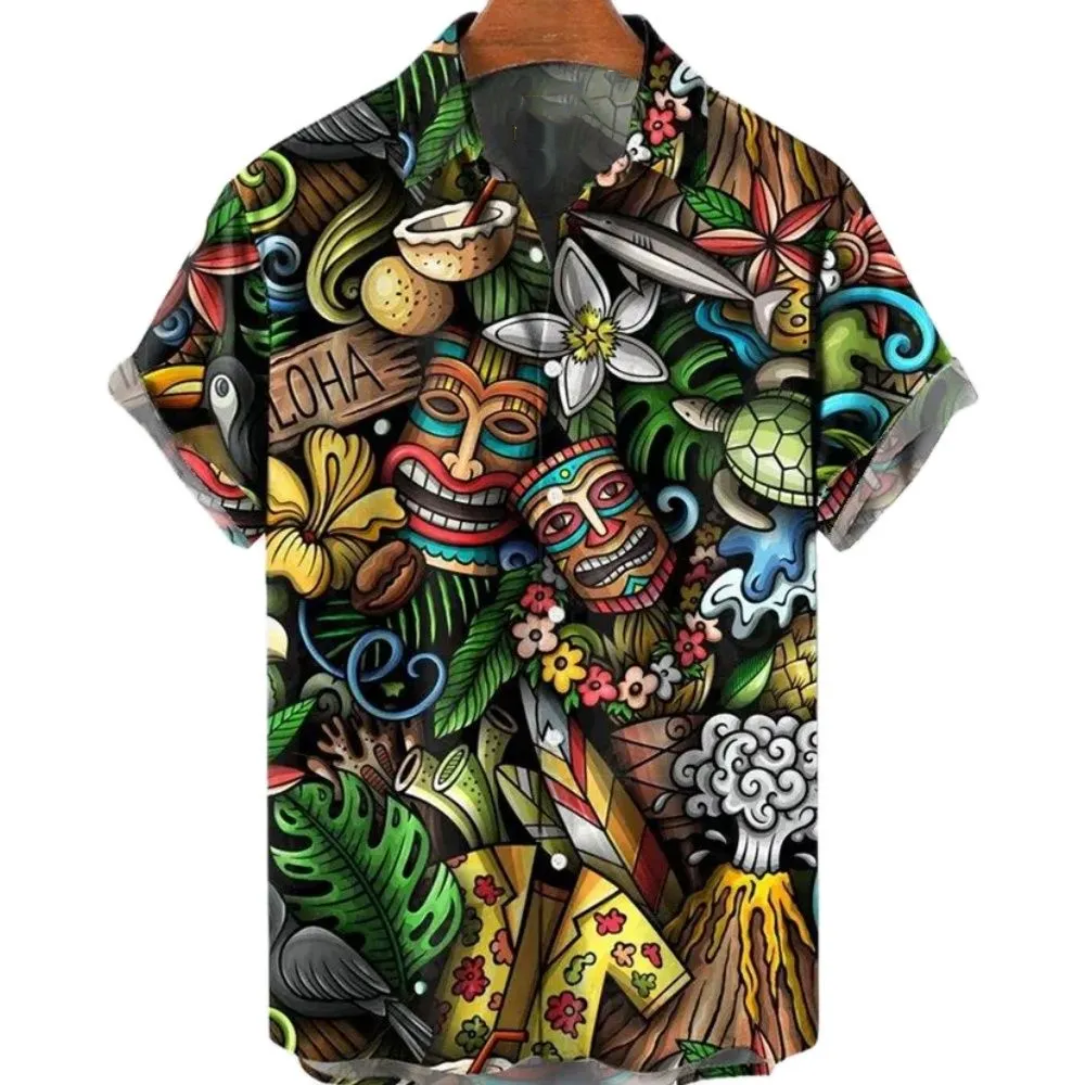 Hawaiian Tiki Shirt | Vibrant & Fun Tropical Fashion – Goth N' Rock