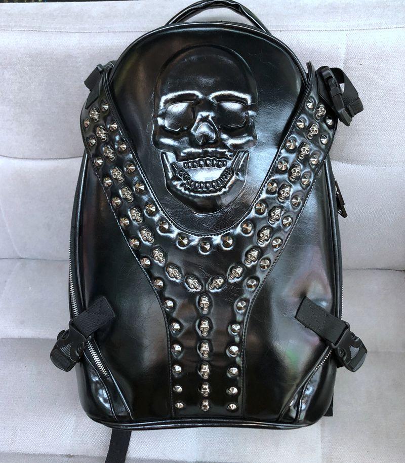 Unisex Leather Skull Backpack – Goth N' Rock