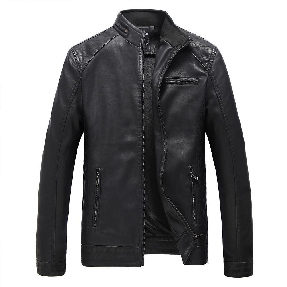 Men's Leather Jacket Business Casual Coats – Goth N' Rock