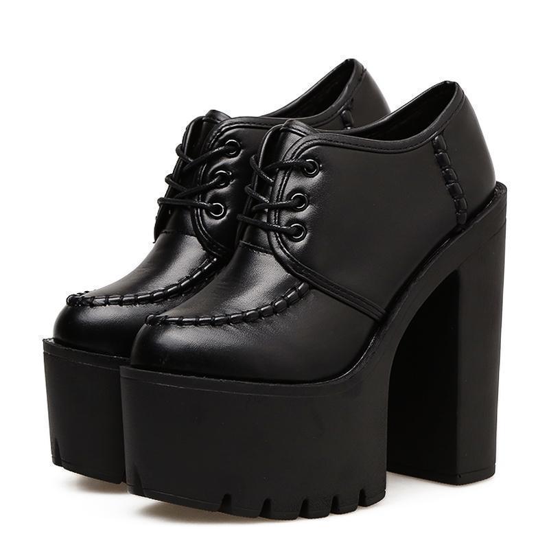 Gothic Platform Shoes Toe Platform Shoes – Goth N' Rock