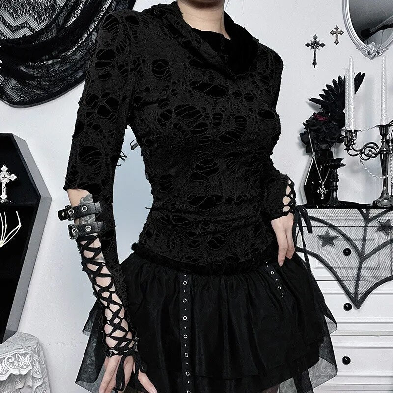 Vintage Hooded Top – Goth N' Rock