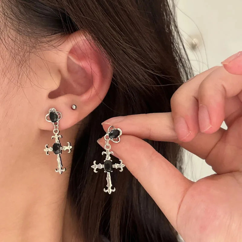 Gothic Cross Earrings – Goth N' Rock