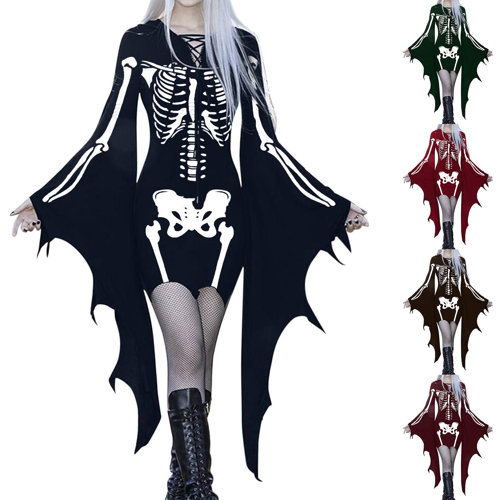 Vintage Skeleton Dress – Goth N' Rock