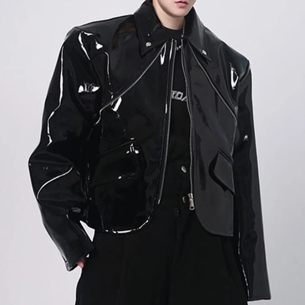 Men's Shiny Leather Jacket – Goth N' Rock