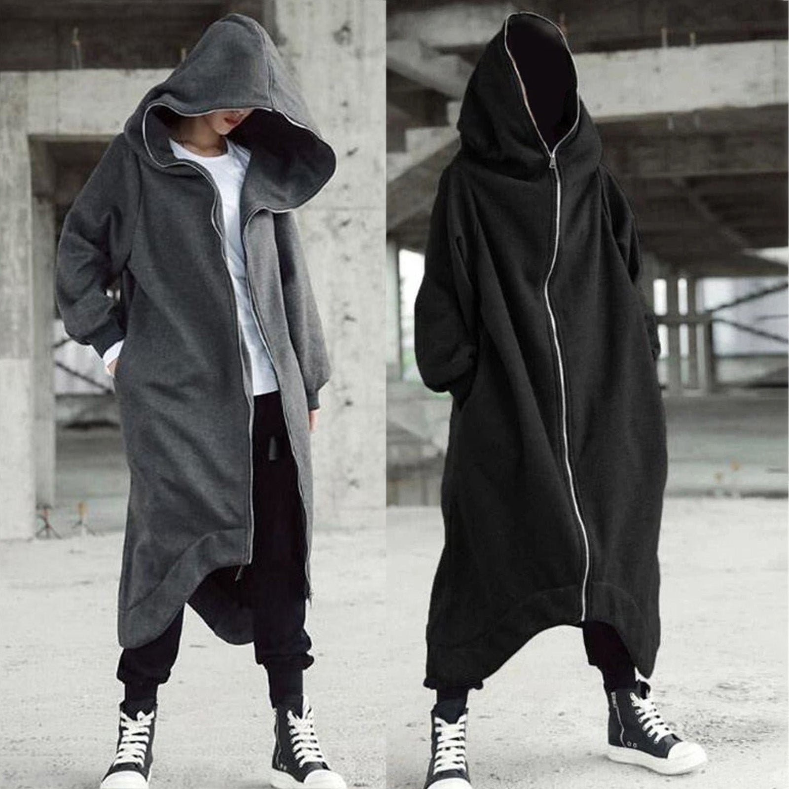 Long Hooded Coat – Goth N' Rock