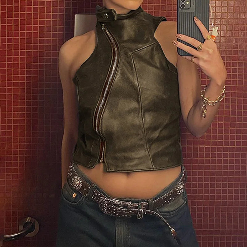 Vintage Leather Top – Goth N' Rock