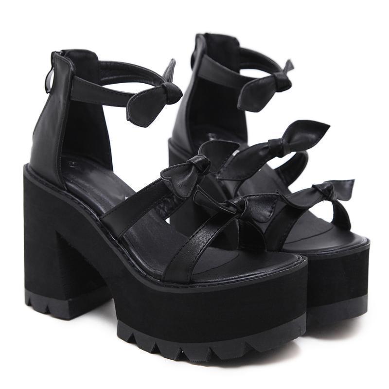 Gothic Platform Shoes Gladiator Sandals – Goth N' Rock