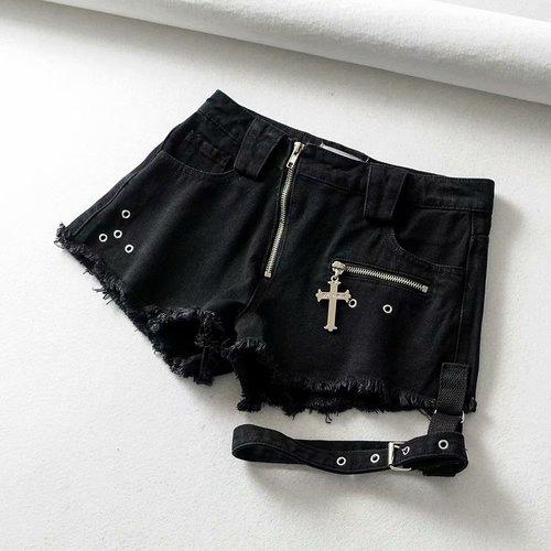 Denim Gothic Shorts – Goth N' Rock