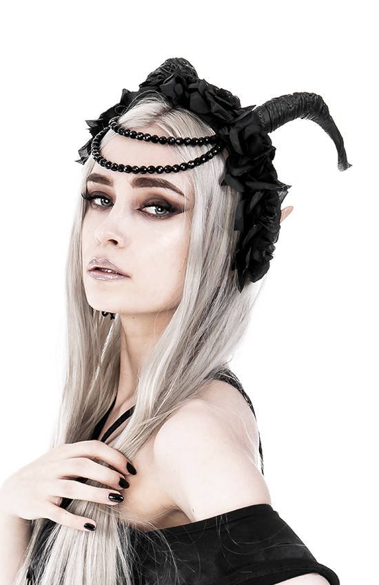 Beaded Tiefling Rose Crown – Goth N' Rock