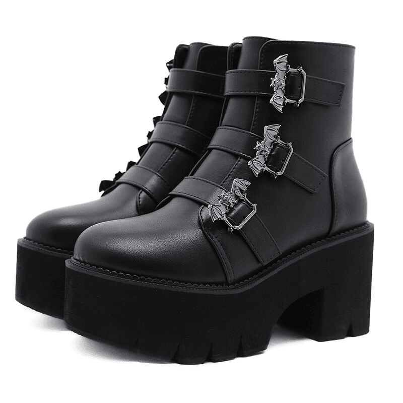 Gothic Bat Boots – Goth N' Rock