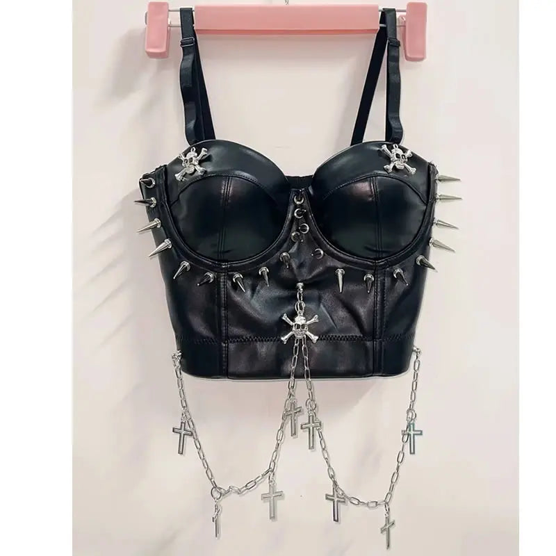 Gothic Leather Top – Goth N' Rock