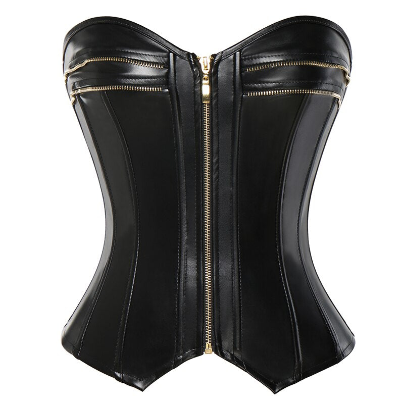 Wonder Goth Leather Bustier | Bold Gothic Fashion – Goth N' Rock