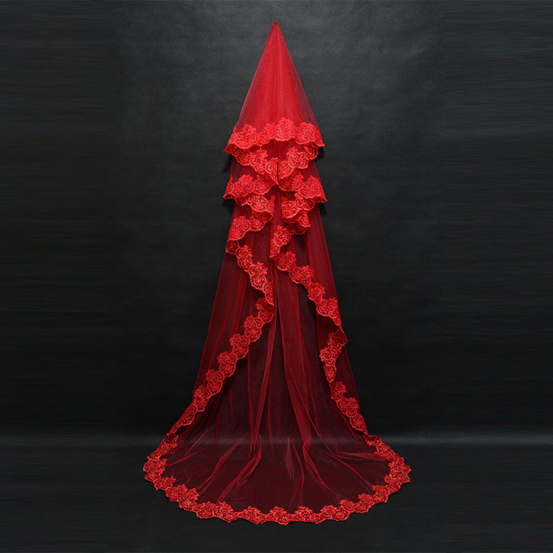 The Blood Red Veil | Dramatic Gothic Accessory – Goth N' Rock