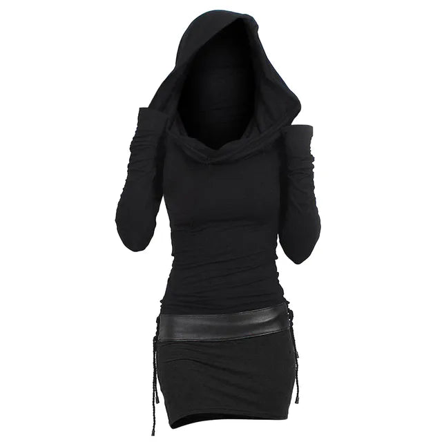 Hooded Dress | Gothic Style with Dark Elegance – Goth N' Rock