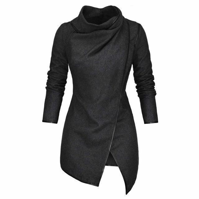Gothic Hooded Sweater Grey Coat – Goth N' Rock